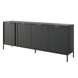 SIDEBOARD LORENZO 203/81/40 cm mit 4 T&uuml;ren Anthrazit