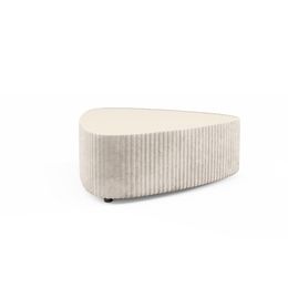COUCHTISCH LINEO 89 cm Wohnzimmertisch gepolstert Ecru