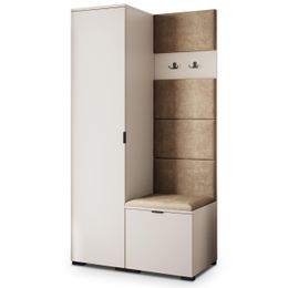 GARDEROBENSCHRANK LORI 95/181/51 cm Modern Garderobe-Set Kaschmir