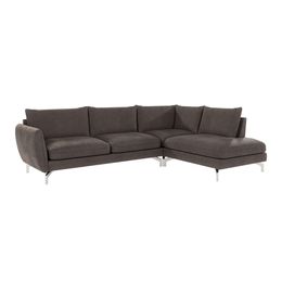 ECKSOFA Elou Braun - Khaki Microfaser