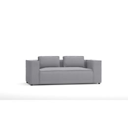2-SITZER-SOFA Zenith Grau Luxusmicrofaser