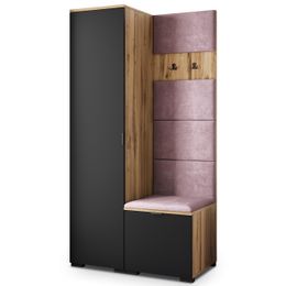 GARDEROBENSCHRANK LORI 95/181/51 cm Modern Garderobe-Set Eiche Wotan