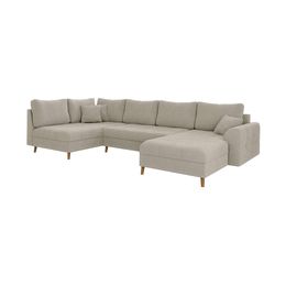 WOHNLANDSCHAFT Henrik Beige Boucle - Ottomane rechts