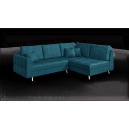 ECKSOFA Lorine Mikrofaser Blau