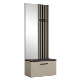 GARDEROBENSCHRANK MODULO 80,6/204/40 cm Modern Garderobe-Set Kaschmir