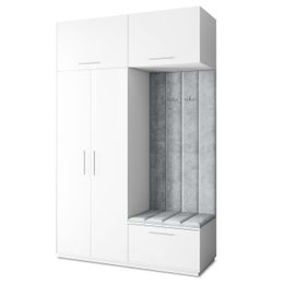 GARDEROBENSCHRANK REMA 150/240/60 cm Modern Wei&szlig;