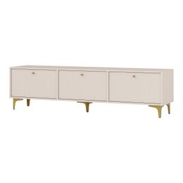 LOWBOARD TORINO 180x40,8x48,5 cm mit 3 T&uuml;ren Beige