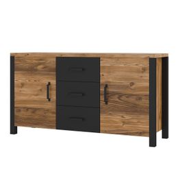 SIDEBOARD OLIVIERO 147/79/43 cm mit 3 Schubladen und 2 T&uuml;ren Braun
