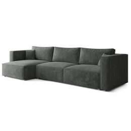 ECKSOFA TOLMO LM Grau Chenille mit Schlaffunktion