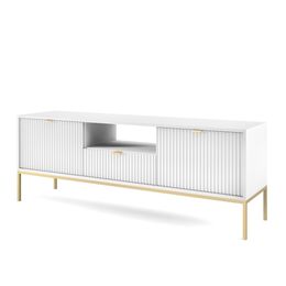 LOWBOARD STELLARE 154x39x56 cm mit 1 Schubladen und 2 T&uuml;ren Wei&szlig;