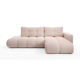 ECKSOFA DUCA R-S Orange Jersey mit Schlaffunktion
