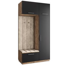 GARDEROBENSCHRANK REMA 120/240/60 cm Modern Eichefarben