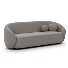 3-SITZER-SOFA Roundi Grau Boucl&eacute;