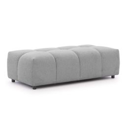 HOCKER Bubble mit Sitzfl&auml;che in Bubble-Optik aus weichem Grau Strukturstoff mit sch&ouml;ner Sitzkomfort