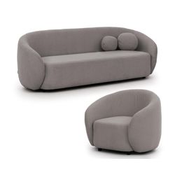 SITZGARNITUR 3+1 Roundi Grau Boucl&eacute;