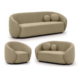 SITZGARNITUR 3+2+1 Roundi Beige Boucl&eacute;