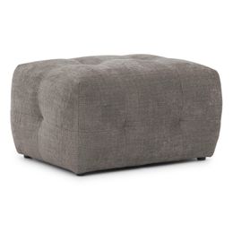 POLSTERHOCKER Kozy im Bumpy-Design aus weichem Taupe Chenille-Stoff
