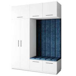 GARDEROBENSCHRANK REMA 180/240/60 cm Modern Garderobe-Set Wei&szlig;