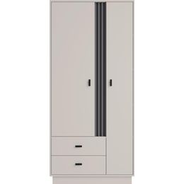 DREHT&Uuml;RENSCHRANK PUNTO 90/195/60cm 2-t&uuml;rig Kaschmir
