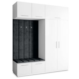 GARDEROBENSCHRANK REMA 200/240/60 cm Modern Wei&szlig;