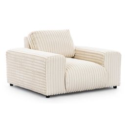 SESSEL Mollis Hellbeige Pl&uuml;schcord