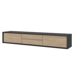LOWBOARD LIVIA 180x36x32 cm mit 2 Schubladen und 2 T&uuml;ren Anthrazit