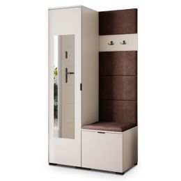 GARDEROBENSCHRANK VIRA 95/181/51 cm Modern Garderobe-Set Kaschmir