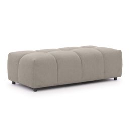 HOCKER Bubble mit Sitzfl&auml;che in Bubble-Optik aus weichem Taupe Strukturstoff mit sch&ouml;ner Sitzkomfort