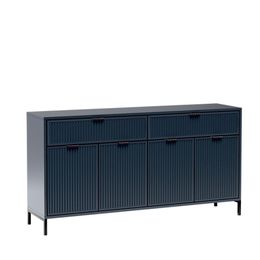 KOMMODE ZIGO 165,5/86/40,6cm mit 2 Schubladen 4 T&uuml;ren Blau