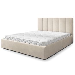 POLSTERBETT NEMIS 160x200 cm mit Bettk&auml;sten - Beige