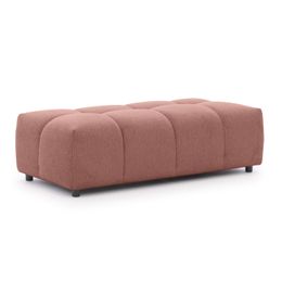 HOCKER Bubble mit Sitzfl&auml;che in Bubble-Optik aus weichem Terrakotta Strukturstoff mit sch&ouml;ner Sitzkomfort