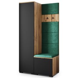 GARDEROBENSCHRANK LORI 95/181/51 cm Modern Garderobe-Set Eiche Wotan