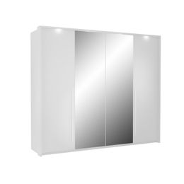 DREHT&Uuml;RENSCHRANK QUINN 255/219/65 cm 2-t&uuml;rig mit Spiegel Wei&szlig;