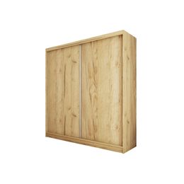 SCHWEBET&Uuml;RENSCHRANK SOFIA 200/216/61 cm 2-t&uuml;rig Eiche Artisan