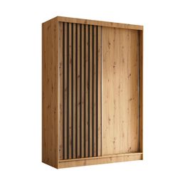 SCHWEBET&Uuml;RENSCHRANK LAMELLO 150/216/61 cm 2-t&uuml;rig Eiche Artisan