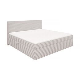 BOXBETT Roma 200/200 cm Hellgrau Pl&uuml;schcord