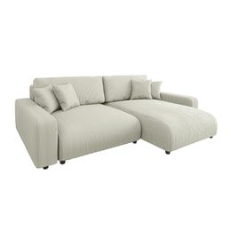 ECKSOFA Emma Beige Cord - Ottomane rechts