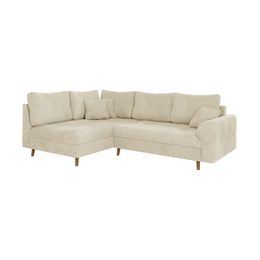 ECKSOFA Sigurd Beige Chenille - Ottomane links