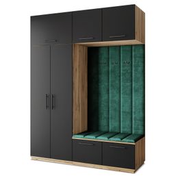 GARDEROBENSCHRANK REMA 180/240/60 cm Modern Garderobe-Set Eiche Wotan