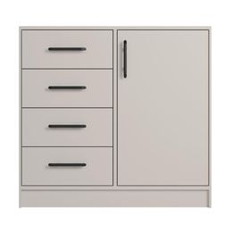 KOMMODE VANO 90/84/40cm mit 4 Schubladen 1 T&uuml;ren Kaschmir