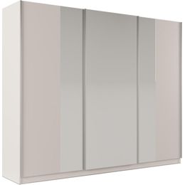 SCHWEBET&Uuml;RENSCHRANK SAMIRA 250/210/65 cm 3-t&uuml;rig mit Spiegel Beige