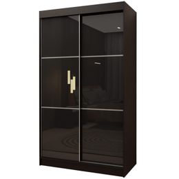 SCHWEBET&Uuml;RENSCHRANK VITALE 120/216/61 cm 2-t&uuml;rig Schwarz