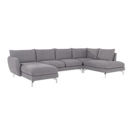 WOHNLANDSCHAFT Elou Grau Luxusmicrofaser