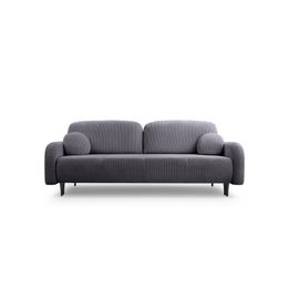 BETTSOFA VIVO Grau Geflochtener Stoff mit Schlaffunktion