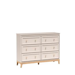 KOMMODE CUNEO 135,5/100/35cm mit 6 Schubladen T&uuml;ren Kaschmir