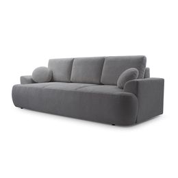 BETTSOFA FILO Grau Bucle-Stoff mit Schlaffunktion