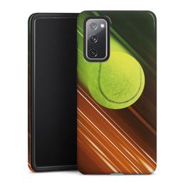 DeinDesign Galaxy S20 FE 5G Handy Panzer Handyh&uuml;lle robuste Outdoor H&uuml;lle Schutzh&uuml;lle gl&auml;nzend Ball Tennis Hobby Tough Case