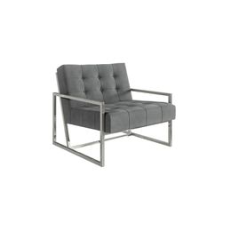 LOUNGESESSEL Duban Grau Samtstoff