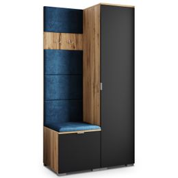 GARDEROBENSCHRANK LORI 95/181/51 cm Modern Garderobe-Set Eiche Wotan