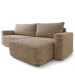 ECKSOFA BELARO BL Beige Chenille mit Schlaffunktion